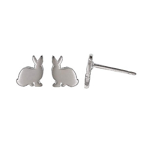 Boma Jewelry Sterling Silver Bunny Rabbit Stud Earrings