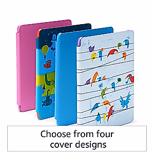 Kindle Kids (2019 release), a Kindle designed for kids, with parental controls - Rainbow Birds Cover.