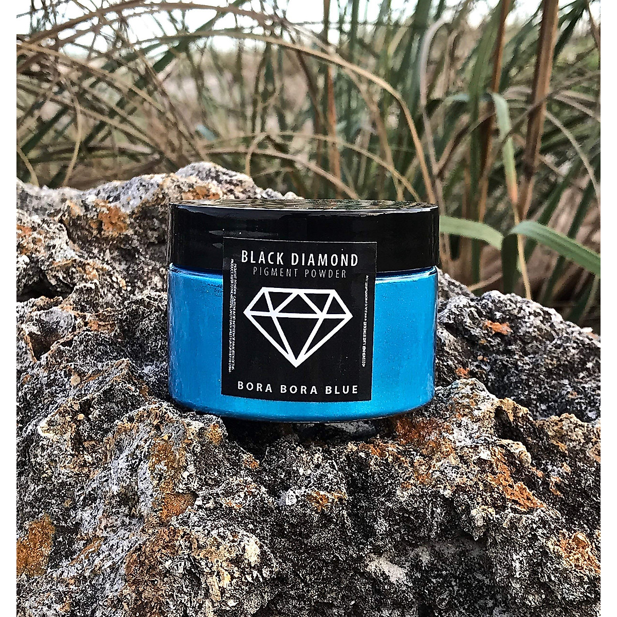 *Bora Bora* Blue Premium Black Diamond Mica Powder Pigments | Versatile DIY Arts and Crafts Additive | Ideal for Resin, Epoxy, Soap Making, Acrylic, Woodworking, and Bath Bombs