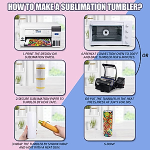 HTVRONT 8 Pack Sublimation Tumblers - Sublimation Blanks Tumbler 20 OZ Skinny - Stainless Steel Sublimation Tumblers with Box, Paper and Straw