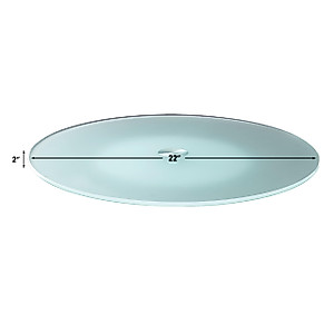 Steve Silver Avenue Frosted Tempered Glass Lazy Susan