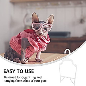 Pet Clothes Hangers Pet Apparel Hanger Dog Cat Clothes Rack Hangers Plastic Pet Costume Hangers 10pcs for Baby Toddler Clothing Home Pets Photo Studio Props Size S Pet Apparel Hangers
