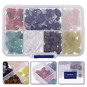 COHEALI 1 Box Natural Charms Necklaces Beads DIY Bead Crystals Bracelet Accessory Kit for Loose Craft Crushed Gemstone Polishing Meditation Shape Multicolor Shaped Spacer Crystal Making