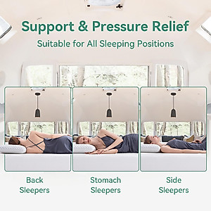 Hcore RV Mattress 10" Short King,Green Tea Medium Firm Memory Foam Mattress in a Box,Pressure Relief,Campers/Trailers/Trucks Mattress in a Box,CertiPUR-US Certified,Made in USA