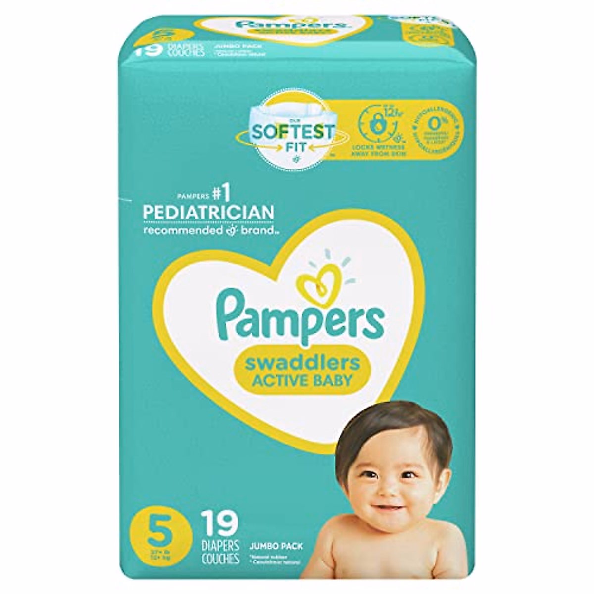 Pampers Swaddlers Active Baby Diapers Size 5 19 Count