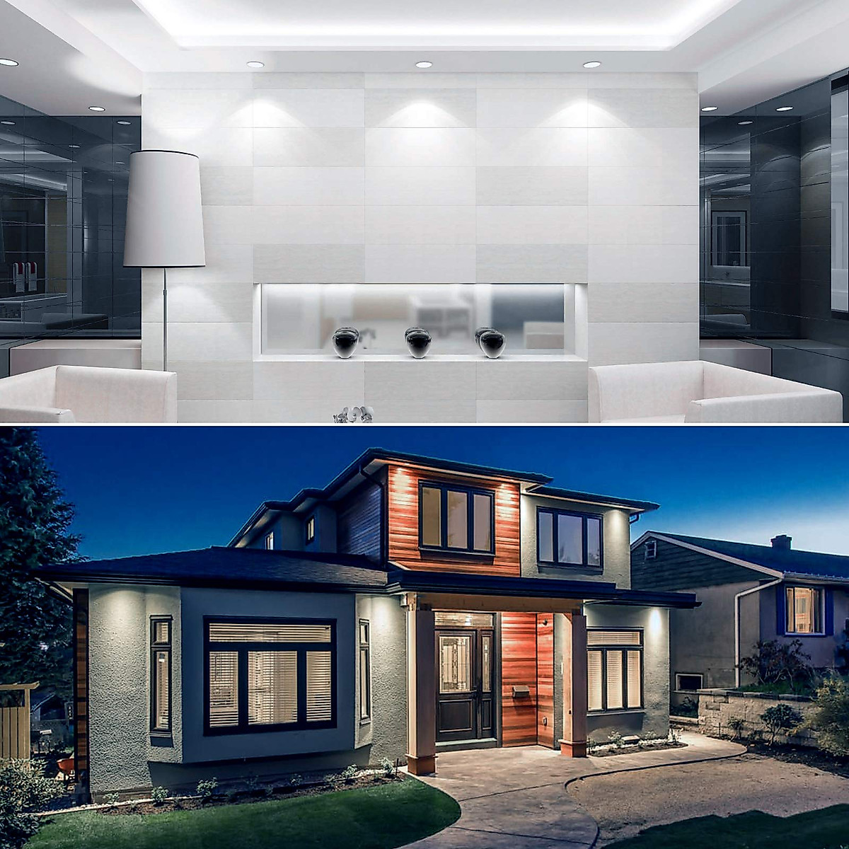 LUXRITE 4 Pack LED PAR30 Flood Light Bulb, 75W Equivalent, 5000K Bright White, 850 Lumens, 11W Dimmable, Indoor Outdoor Spotlight Bulb, Wet Rated, E26 Standard Base, UL Listed