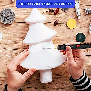 QXCSF Foam Cutter, 18W Styrofoam Cutter, Electric Foam Cutting Tool with LED Display, 3 in 1 Foam Carving Knife Kit for Foam Cutting, Hole Digging, Detail Handing