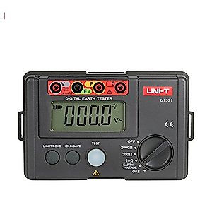 UNI-T UT521 Earth Resistance Tester Earth Resistance Measurement 0～2000Ω 0～200V 50Hz/60Hz Count 2000
