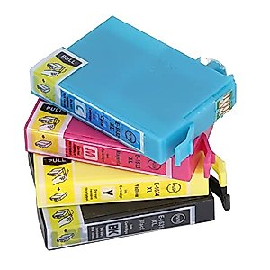 Hilitand 4Pcs Ink Cartridge Smoothly Ink Output Clear Fadeless Print Printer Cartridge with Ink for Printing Photos, Test Papers, Documents