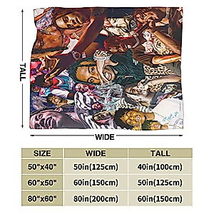 DanaJLessard Flannel Blanket Playboi Rapper Carti Throws Blanket Fleece Air Conditioning Blankets All Season 60"x50"