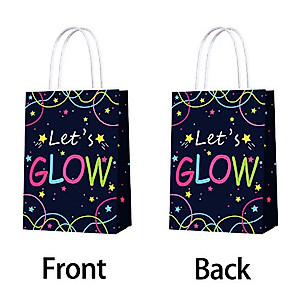 Glow in the Dark Gift Bags, Creative Unique Party Favor Bags Treat Bags for Birthday Party Supplies(12pcs)