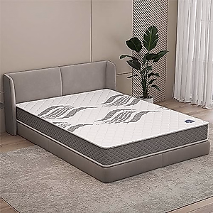 Full Size Mattress, 8 Inch Comfort Cooling Hybrid Mattress in a Box, Memory Foam Individual Pocket Springs, Tight Top Mattress for Motion Isolation&Pressure Relief, CertiPUR-US Certified (Full)