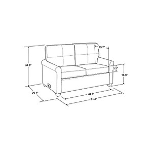 LifeStyle Solutions Convertible Sofa, Black