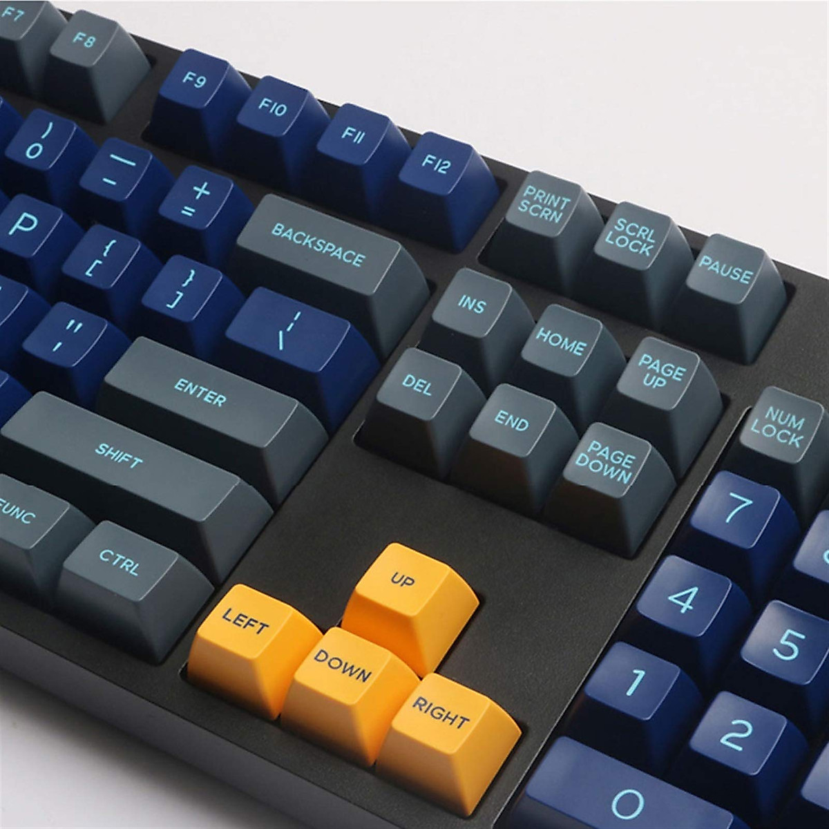 108 Key Mechanical Keyboard 159 Keys Blue Grey Yellow ABS Keycaps for Mechanical Gaming Keyboard SA Profile (Color : Keycaps)