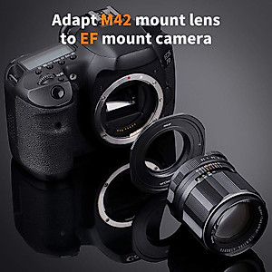 K&F Concept M42 to EOS Adapter, Updated Lens Mount Adapter for M42 Mount Lens to Canon EOS EF EF-S Mount Camera