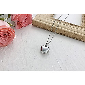VNOX Pack of 5 Cremation Jewelry Cute Heart Cremation Urn Necklace for Ashes Holder Urn Pendant Necklace Keepsake Jewelry