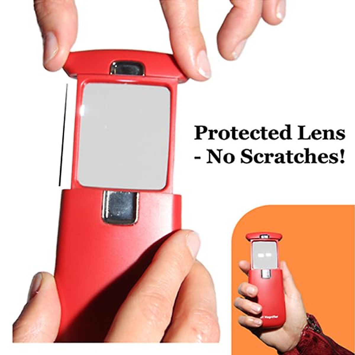 EasY Magnifier Small Pocket Magnifying Glass 3X with LED Light for Reading; Lighted Hand Held Coin Loupe; Mini Magnify Lens; Gifts for Seniors