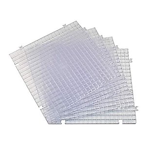 Creator's Waffle Grid 4-Pack - As Seen On HGTV/DIY Cool Tools Network - 100% USA - Solid Bottom Modular Surface - Glass Cutting, Small Parts, Liquid Containment, Grow Room, Etc. - Home, Office, Shop