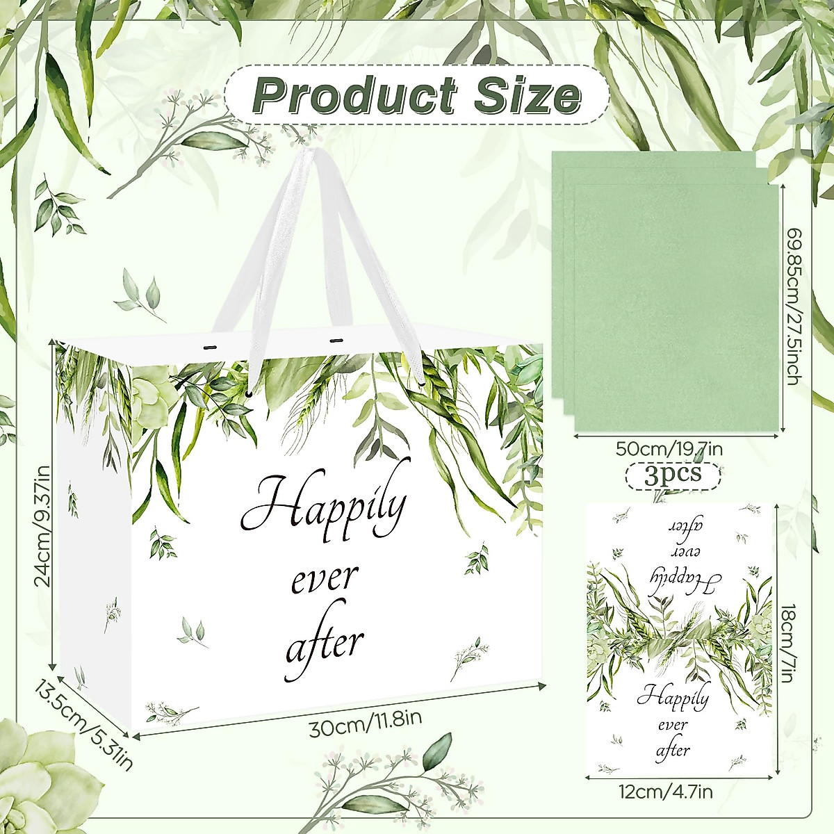 Wedding Paper Gift Bag Bridal Shower Gift Bag with Tissue Paper Card Christmas Bride to Be Wrapping Paper Bag Engagement Wedding Shower Bags for Wedding Bride Engagements Anniversary Birthday Gifts