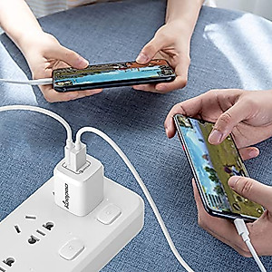 USB C Fast Charger-USB C Adapter,KOOPAO USB C Wall Fast Charger 2 Port(USB A+C) PD Plug for iPhone 13/13 Pro/12 Mini/i-Pad，i-Pad Pro/12 Mini / 11/ XS/Max/XR/X, Pixel, Galaxy,ect