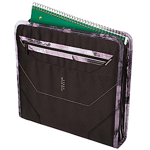 Five Star Zipper Binder, 2 Inch 3-Ring Binder for School, 530 Sheet Capacity, 3 Removable Tabbed File Folders, Black (29036IT8)