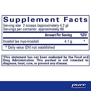 Pure Encapsulations Inositol (Powder) | Supplement to Support Energy, Nervous System, and Ovarian Function* | 8.8 Ounces