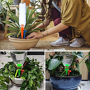 【Upgrade】Plant Self Watering Spikes,Universal Self Watering Devices by Slow Release Control Valve Switch Control Water Flow,Plant System Suitable for Most Bottle,Automatic Vacation Drip Irrigation