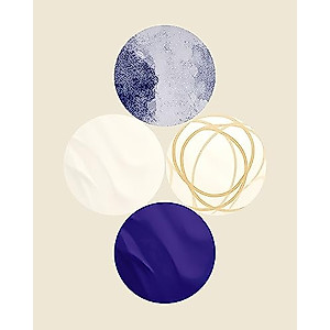 Abstract Purple Mixed Geometric Deco Prints, 4 (8x10) Unframed Photos, Wall Art Decor Gifts Under 20 for Home Office Man Cave Yoga Pilates Salon Studio Design School Student Teacher Architect Coach