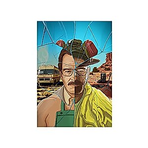Breaking Bad Poster Walter White Poster TV Movie Poster Print Bedroom Canvas Wall Art Unframe 16x24inch Wiobome