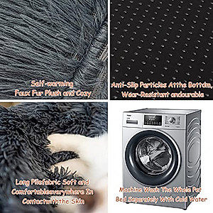 Calming Dog Bed & Cat Bed, 23" Anti-Anxiety Donut Dog Cuddler Bed, Warming Cozy Soft Dog Round Bed, Fluffy Faux Fur Plush Dog Cat Cushion Bed for Small Medium Dogs and Cats