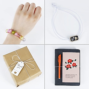 White Elastic String, 328 Feet 1mm Stretchy Bracelet String Bead Cord for Bracelets, Necklaces, Jewelry Making, Beading, Pony Beads and Crafts