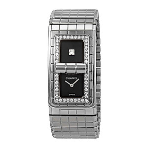 Chanel Code Coco Black Lacquered Dial Ladies Diamond Watch H5145