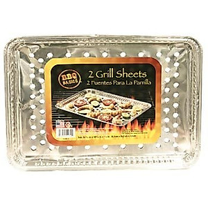 BBQ Foil Grill Sheet Pan with Vented Bottom, 24-pc Set