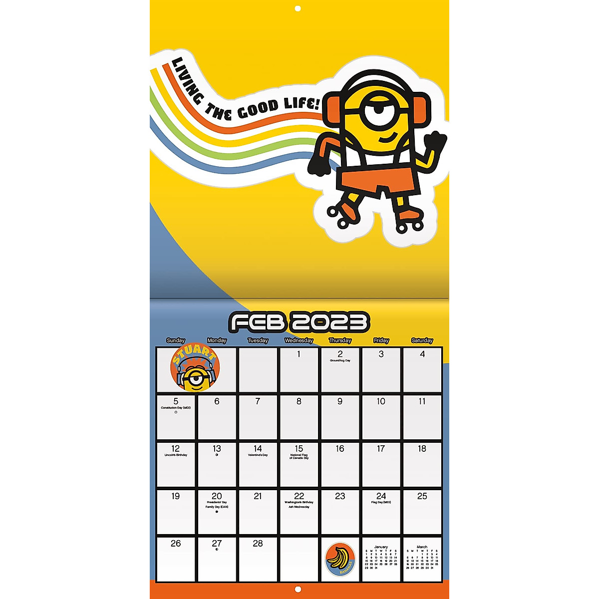 2023 Minions: The Rise of Gru Wall Calendar
