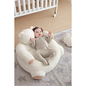 TWINOR Baby Footed Pajamas with Mittens, Soft Bamboo Viscose One-Piece Romper for Newborn Infant (light sand, 0-3 Months)