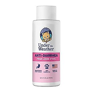 Under the Weather Anti-Diarrhea Liquid for Dogs and Cats - Soothe Your Pet's Upset Stomach and Provide Relief from Diarrhea - (4 oz Bottle) (for Cats (4Oz))