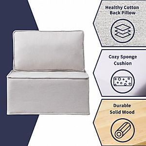 PUREMIND Convertible Modular Sectional Sofa, L Shaped 3-Seat Upholstered Couch with Chaise Lounge for Living Room/Bedroom/Apartment, Beige