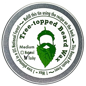 Green Beard Grmng Tree-Topped Beard Wax (2oz.) Medium Tacky - from