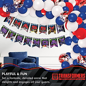Treasures Gifted Officially Licensed Transformers Birthday Banner - Transformers Party Supplies - Transformers Happy Birthday Banner - Transformers Birthday Party Supplies - Transformers Banner