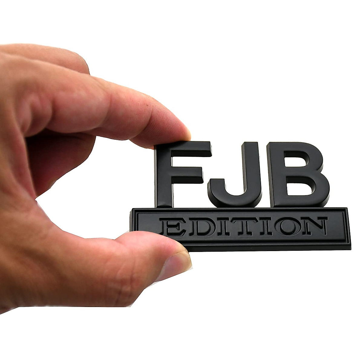 2pcs FJB Edition Emblem - Badgeslide The Original FJB Edition Emblem Fender Badge, Car Truck 3D Letter Emblem Badge Sticker Decal (Black)