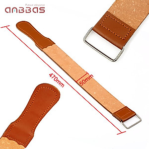 7in1 Anbbas Badger Shaving Brush,Stand,Lathering Bowl,3.5oz Soap,Straight Razor with Bag and Razor Strop Shaving Set for Men