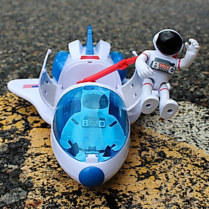 Daron NASA Space Adventure Series: Space Shuttle with Lights & Sounds & Figure, Approx 9" X 7", Medium