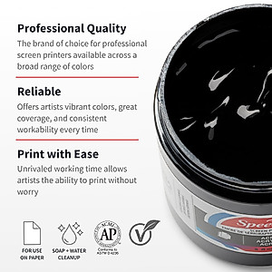 Speedball Acrylic Screen Printing Ink, 8-Ounce, Black
