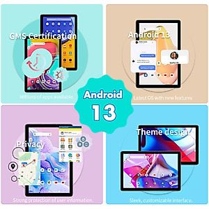 VOLENTEX Tablet,10.1 inch Android 13 Tablet, 12GB+128GB 1TB Expand, Octa-core with sim Card Slot, Wi-Fi+4G LTE Cellular, 1280 * 800 IPS Screen, 5+8MP Daul Camera, 8000mAh Battery (Gray)