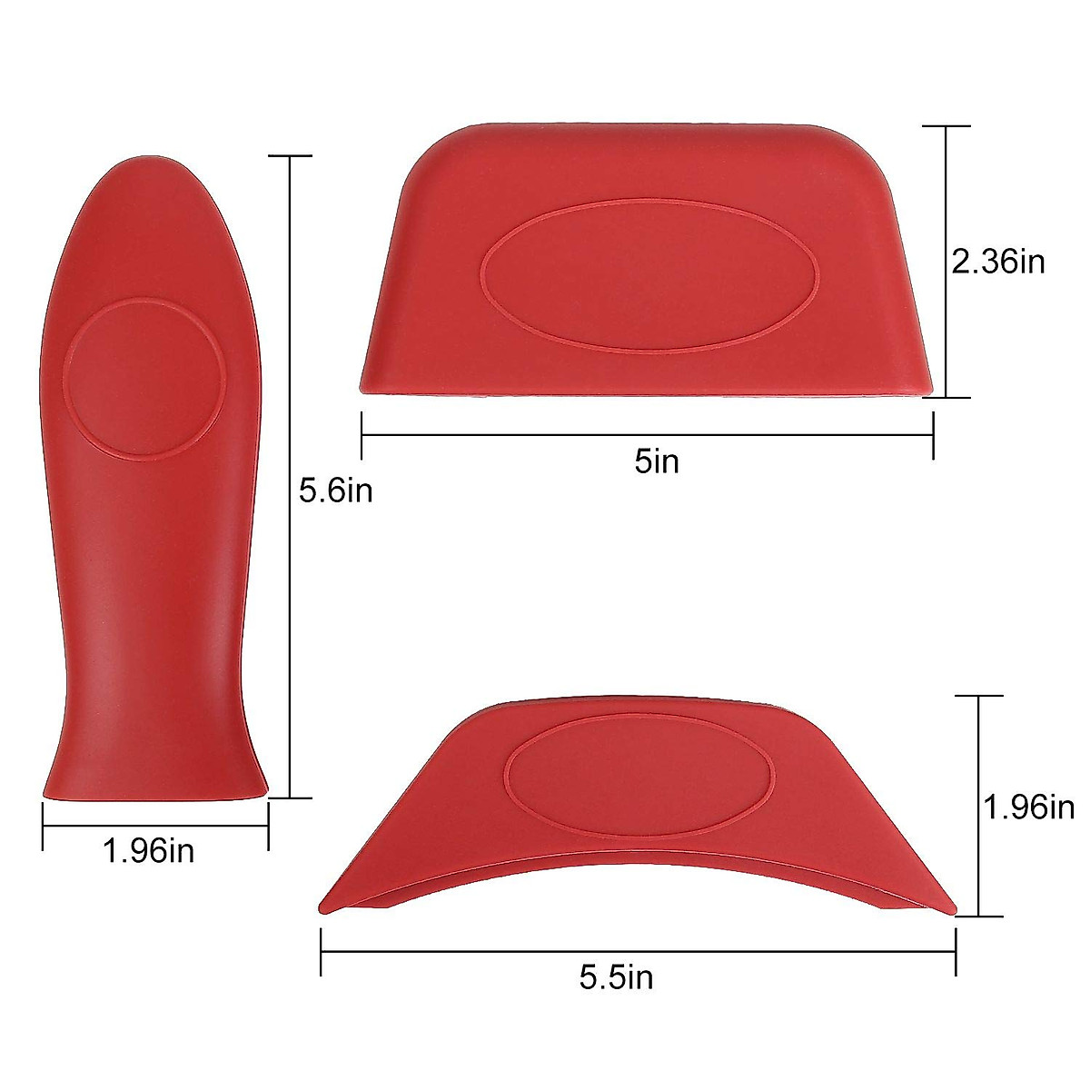 6 Pack Silicone Hot Handle Holder, Heat Protecting Silicone Assist Handle Set for Cast Iron Skillets, Pans, Frying Pans & Griddles, Hot Resistant Pot Holder Sleeves Cookware Handle Cover,Hot Mitt