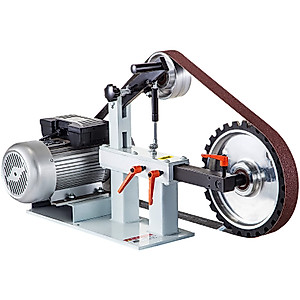 VEVOR 2" x 82" Belt Grinder, 2HP 1500W, 3 in 1 Constant Speed Belt Disc Sander with 3 Grinding Wheel, 110V Bench Sander with 12-inch Wheel and Flat Platen Tool Rest for Knife Making