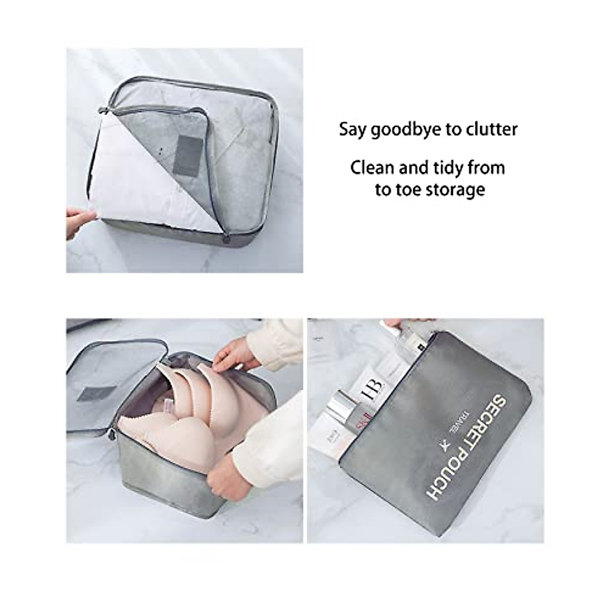 QIJING Cubes for Suitcases,Waterproof Storage Bag, Travel Storage Bag,Clothes Packing organizer,Clothing Underwear Bag