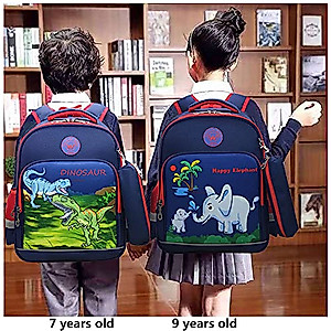 Cute Elephant Kids Backpack Schoolbag for Boys Elementary Kindergarten Preschool School Bag With Pencil Bag