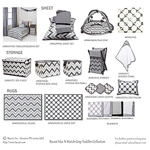 Bacati - 2 Pack Mix and Match Pin Dots Neutral 100% Cotton Universal Baby US Standard Crib or Toddler Bed Fitted Sheets (Pin Dots, Grey)