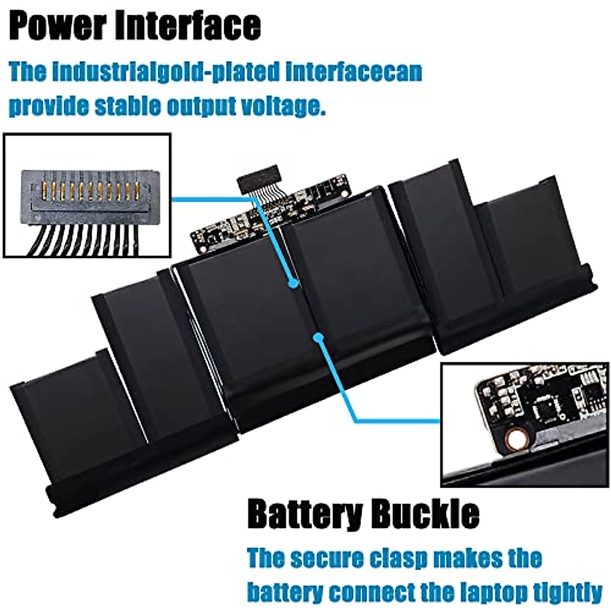 Tinkerpal A1494 Laptop Battery Compatible with MacBook Pro 15 inch Retina A1398 Late 2013 Mid 2014 Early 2015 Version, ME293 ME294 MGXA2 MGXC2 MJLQ2 MJLT2 MJLU2 11.26V 95Wh